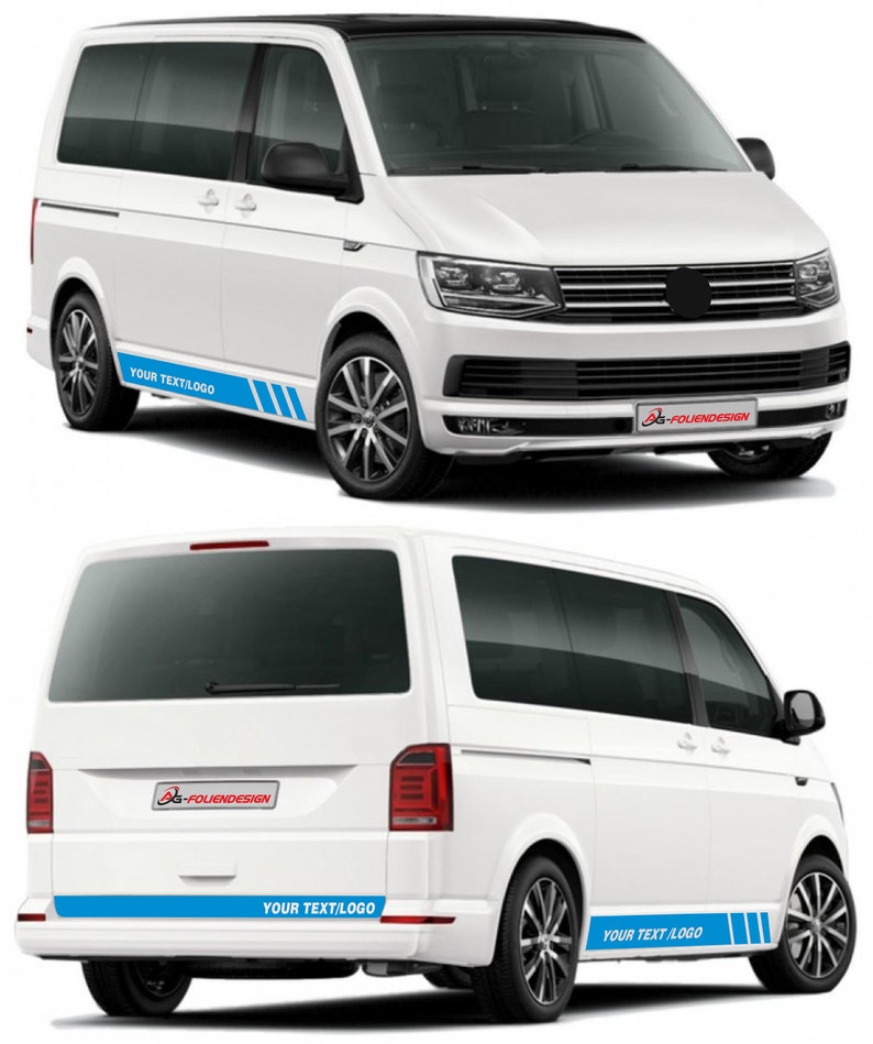 Side Stripe Sticker Set CUSTOM TEXT / Logo Suitable for VW Multivan ...