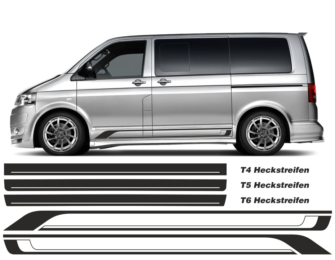 Side Stripe Sticker Set BLANK Suitable for VW T6, T6.1, T5, T4 Multivan ...