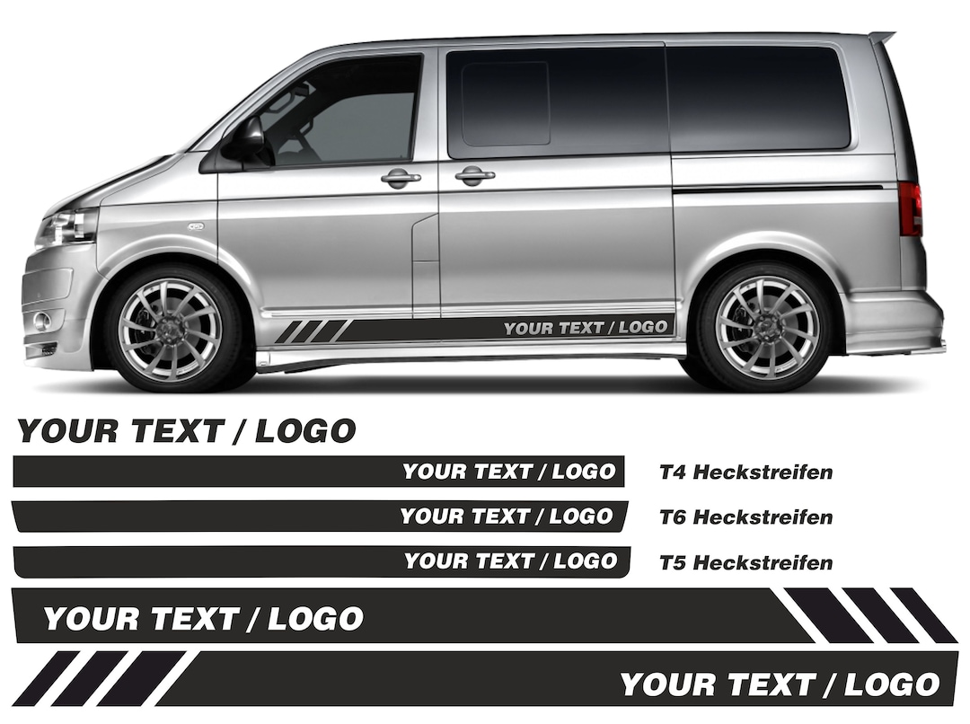 Side Stripe Sticker Set CUSTOM TEXT / Logo Suitable for VW Multivan ...