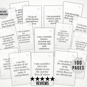 Mindset Affirmation Cards Printable, Motivational Affirmation Printable ...