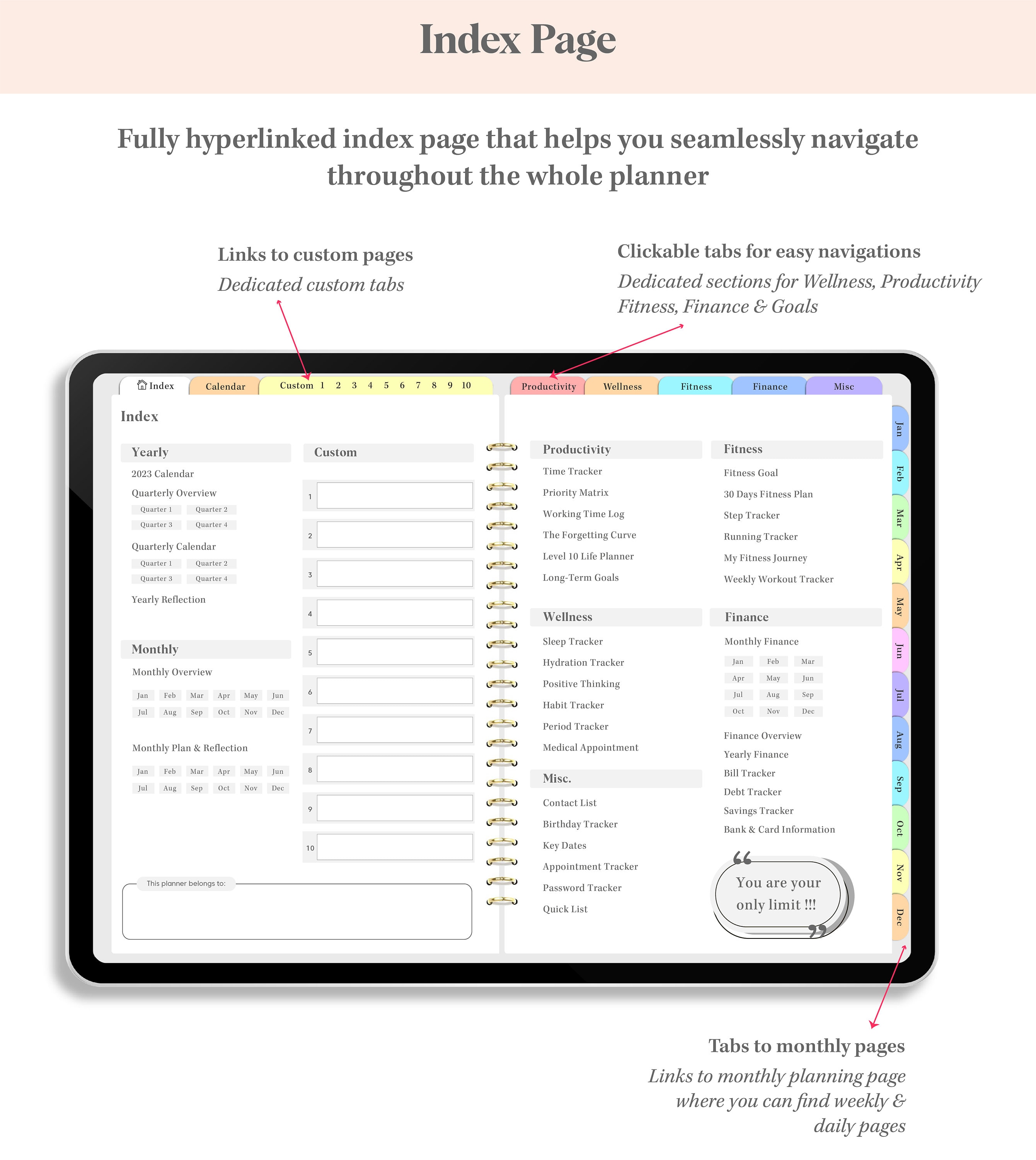 Premium Digital Planner 2024 2025 Undated iPad Goodnotes Notability ...