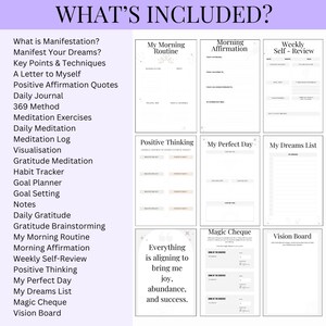Printable Manifestation Journal Printable Manifestation Workbook, Law ...
