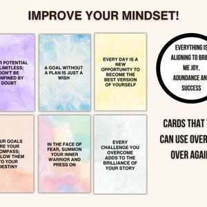 Positive Affirmation Cards, Mindset Affirmations Printable ...