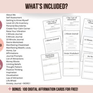 Printable Manifestation Journal Printable Manifestation Workbook, Law ...