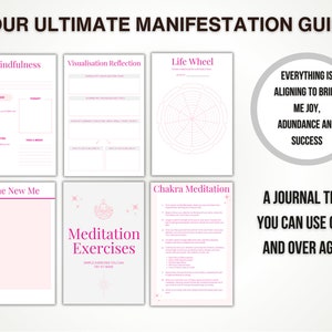 Pink Manifestation Journal Printable, Printable Manifestation Journal ...