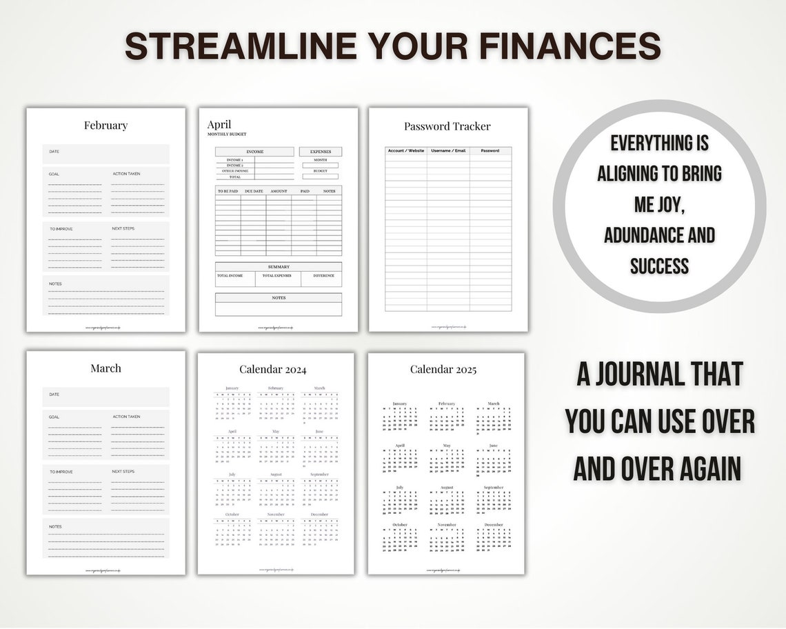 Printable Finance Planner, Printable Budget Planner, Finance Planner ...