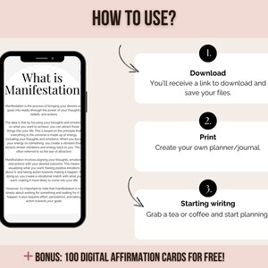 Printable Manifestation Journal Printable Manifestation Workbook, Law ...