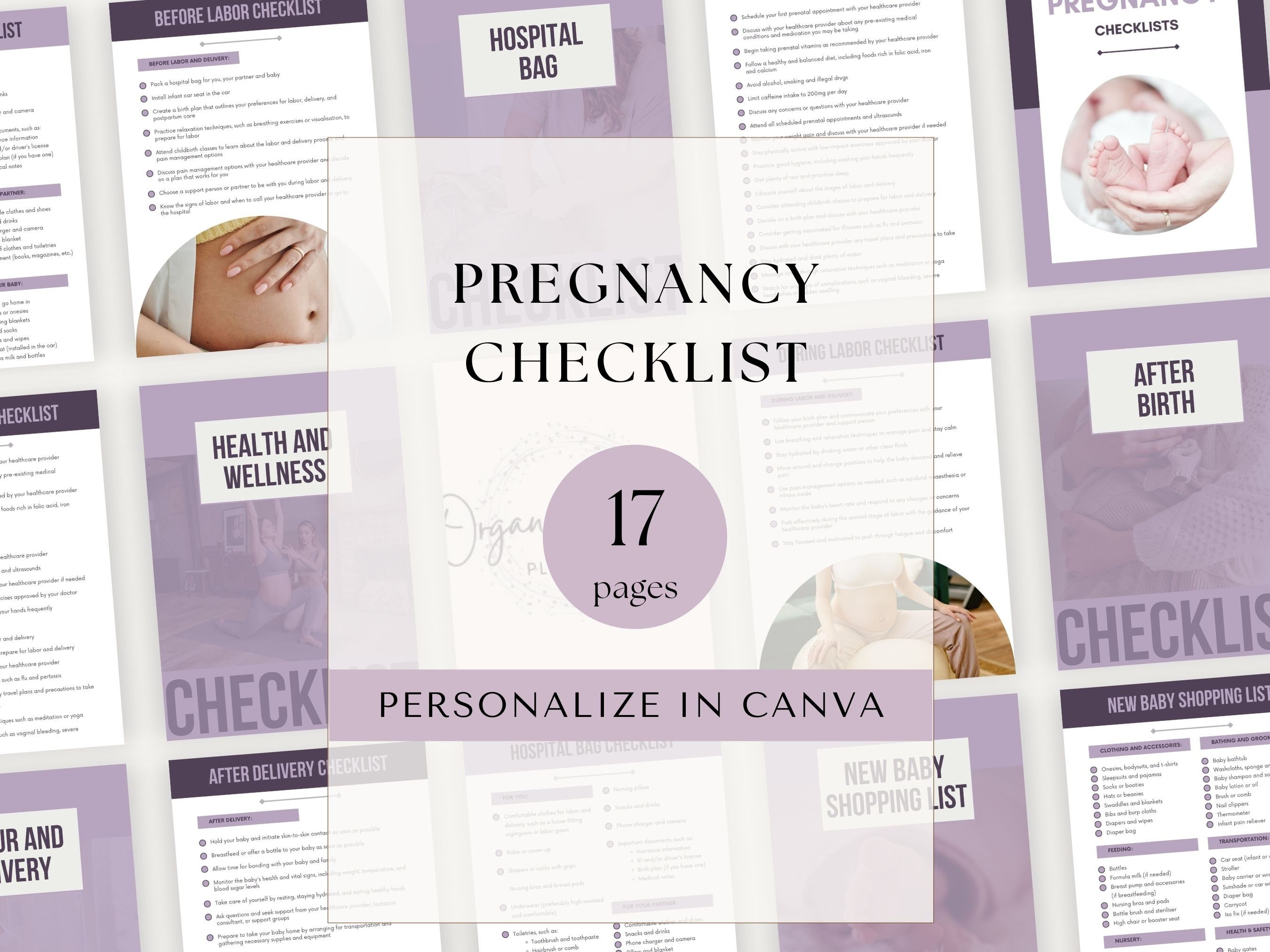 Printable Pregnancy Checklists Maternity Planner Printable - Etsy