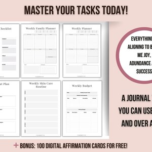 Weekly Planner Printable, Task Organizer Printable, Weekly Agenda ...