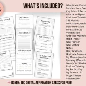 Printable Manifestation Journal Printable Manifestation Workbook, Law ...