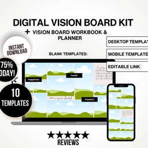 Digital Vision Board Kit, Customisable Vision Board, Vision Board ...
