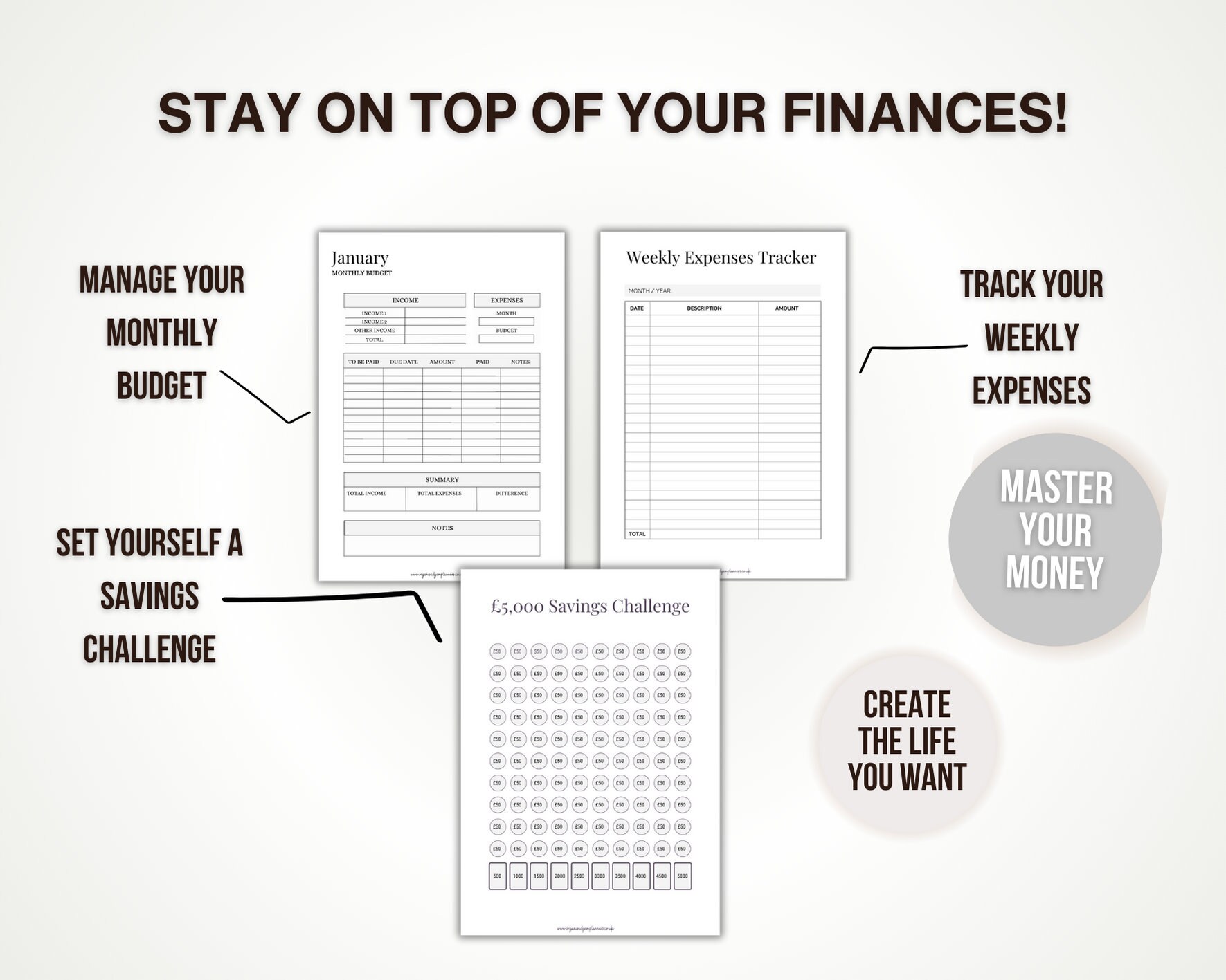 Finance Planner Bundle Printable, Financial Planner Printable, Budget ...