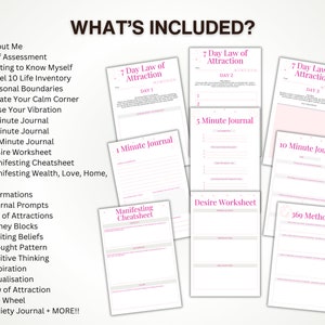 Pink Manifestation Journal Printable, Printable Manifestation Journal ...