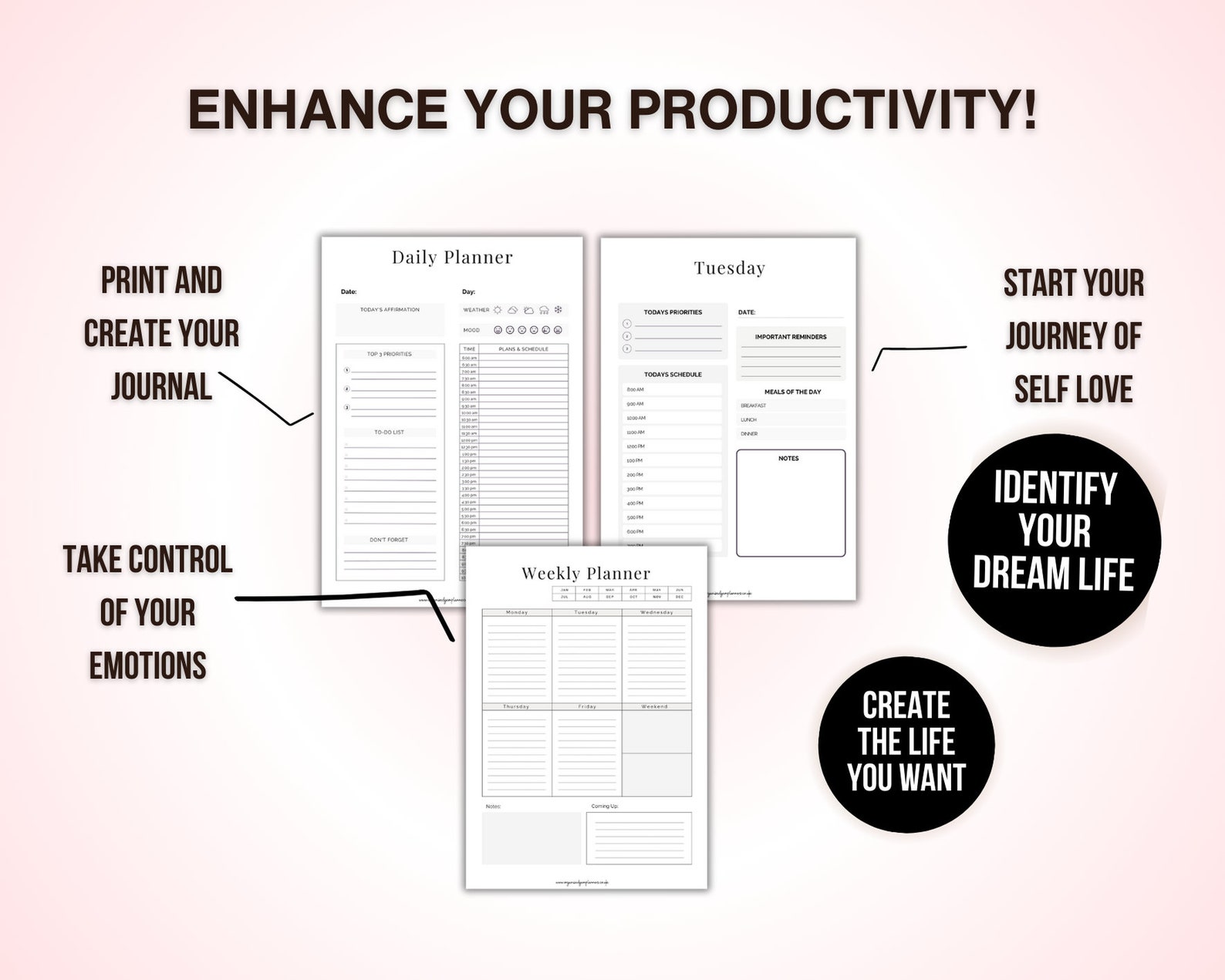 Weekly Task Planner Printable, Task Organiser Printable, Weekly Agenda ...