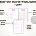 Pink Manifestation Journal Printable, Printable Manifestation Journal ...