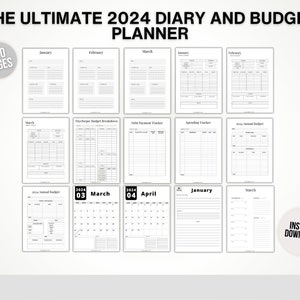 Printable 2024 Planner, 2024 Planner Printable, 2024 Diary Printable ...