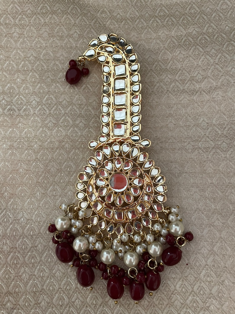 Gold Kundan Kalgi/ruby Red Groom Kalgi/pink Kalgi/safa/sarpech/red ...