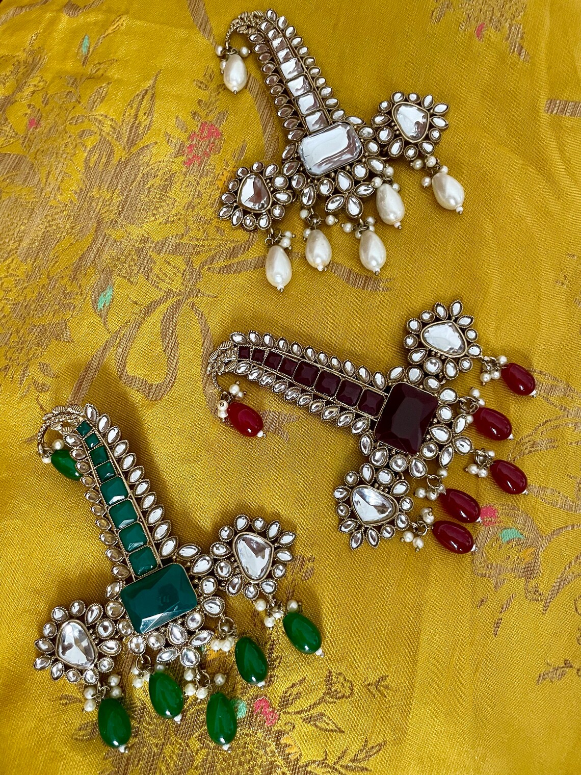 Red Polki Kalgi/green Groom Kalgi/safa/gold Groom Sarpech/turban Kalgi ...