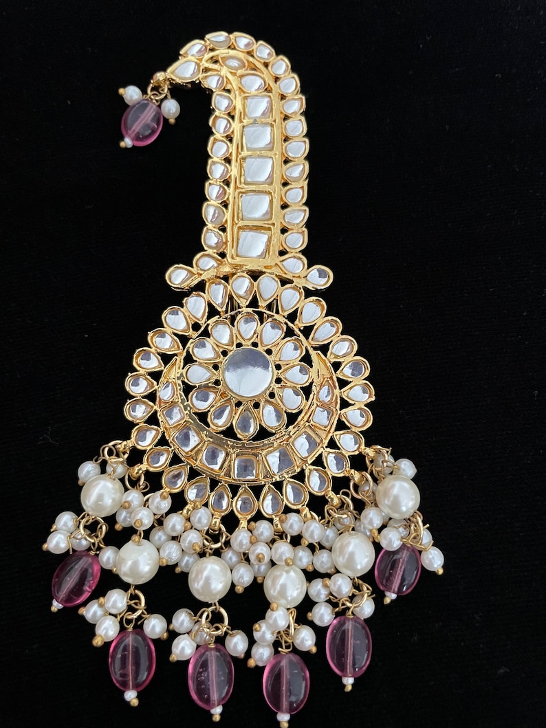 Gold Kundan Kalgi/ruby Red Groom Kalgi/pink Kalgi/safa/sarpech/red ...
