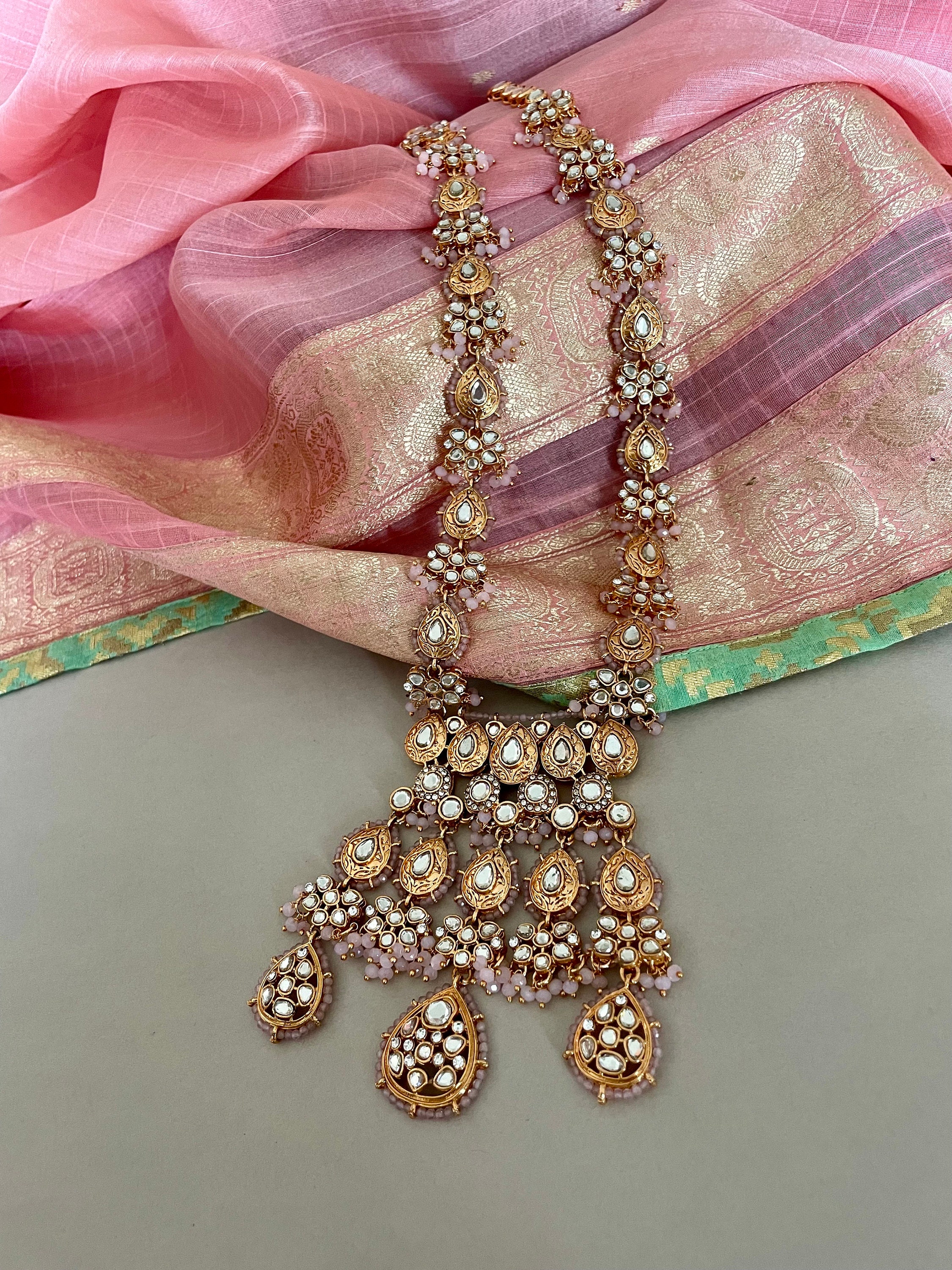 Sabyasachi Inspired/indian Bridal Jewelry Set/full Bridal Set/pink ...
