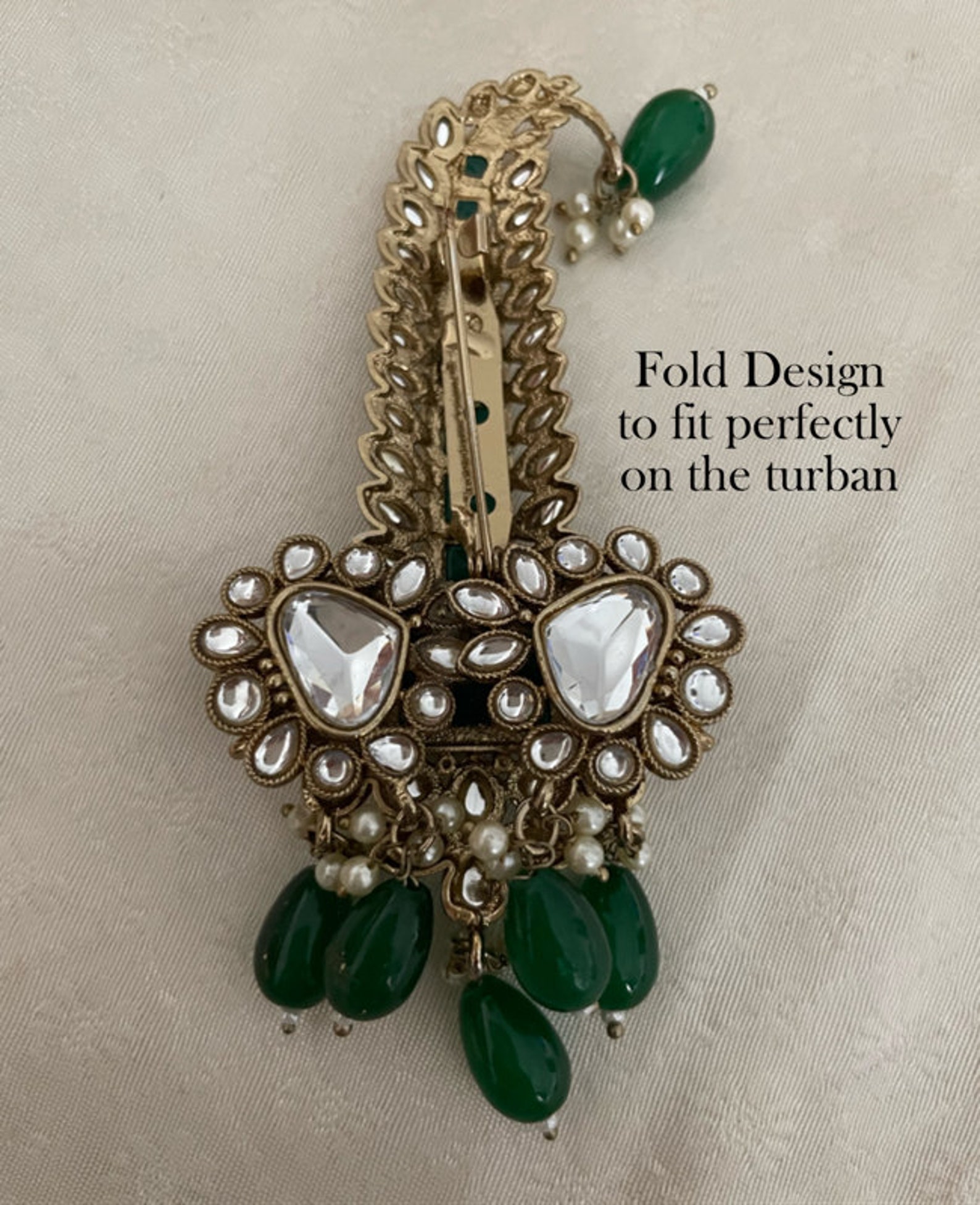 Red Polki Kalgi/green Groom Kalgi/safa/gold Groom Sarpech/turban Kalgi ...