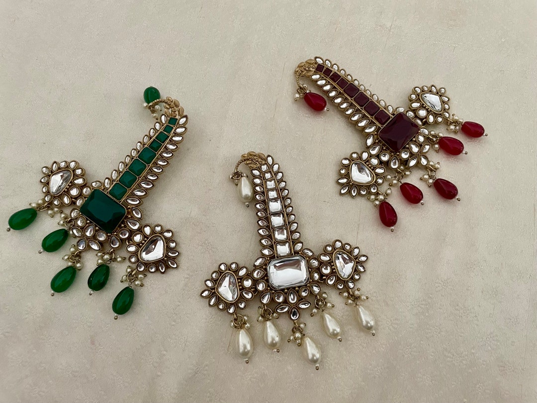 Red Polki Kalgi/green Groom Kalgi/safa/gold Groom Sarpech/turban Kalgi ...