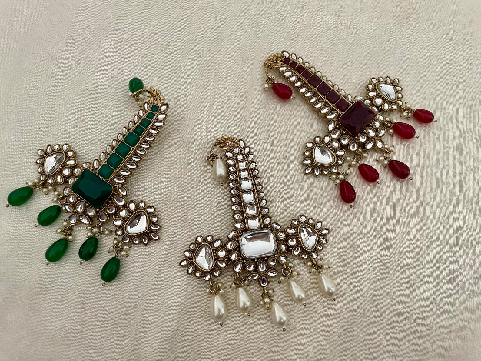 Red Polki Kalgi/green Groom Kalgi/safa/gold Groom Sarpech/turban Kalgi ...