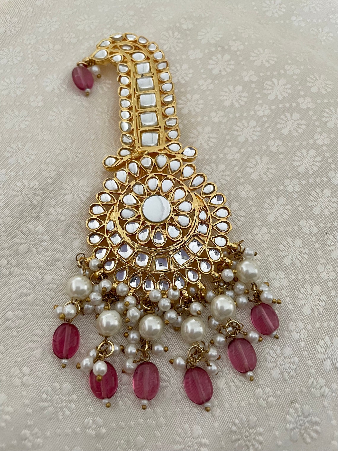 Gold Kundan Kalgi/ruby Red Groom Kalgi/pink Kalgi/safa/sarpech/red ...