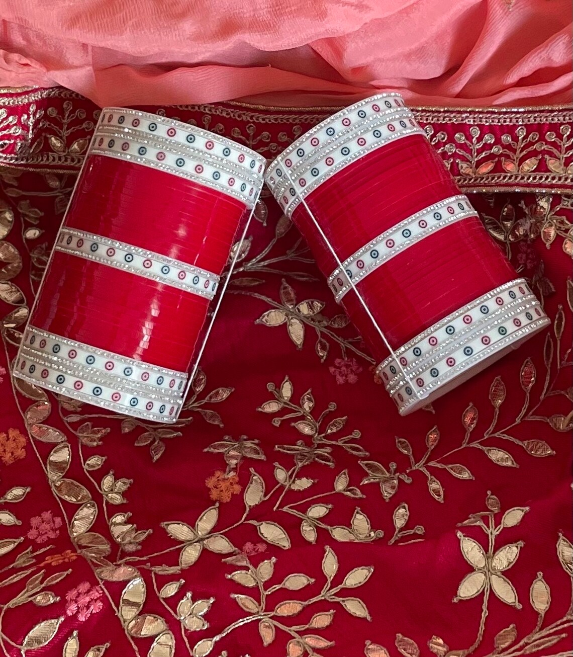 Red Bridal Choora/kundan Bridal Chooda/punjabi Wedding Choora ...
