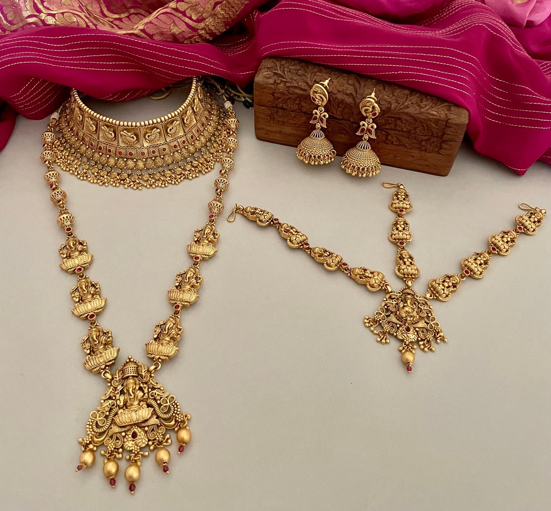 Full Bridal Set/south Indian Bridal Set/next to Real/temple Bridal ...