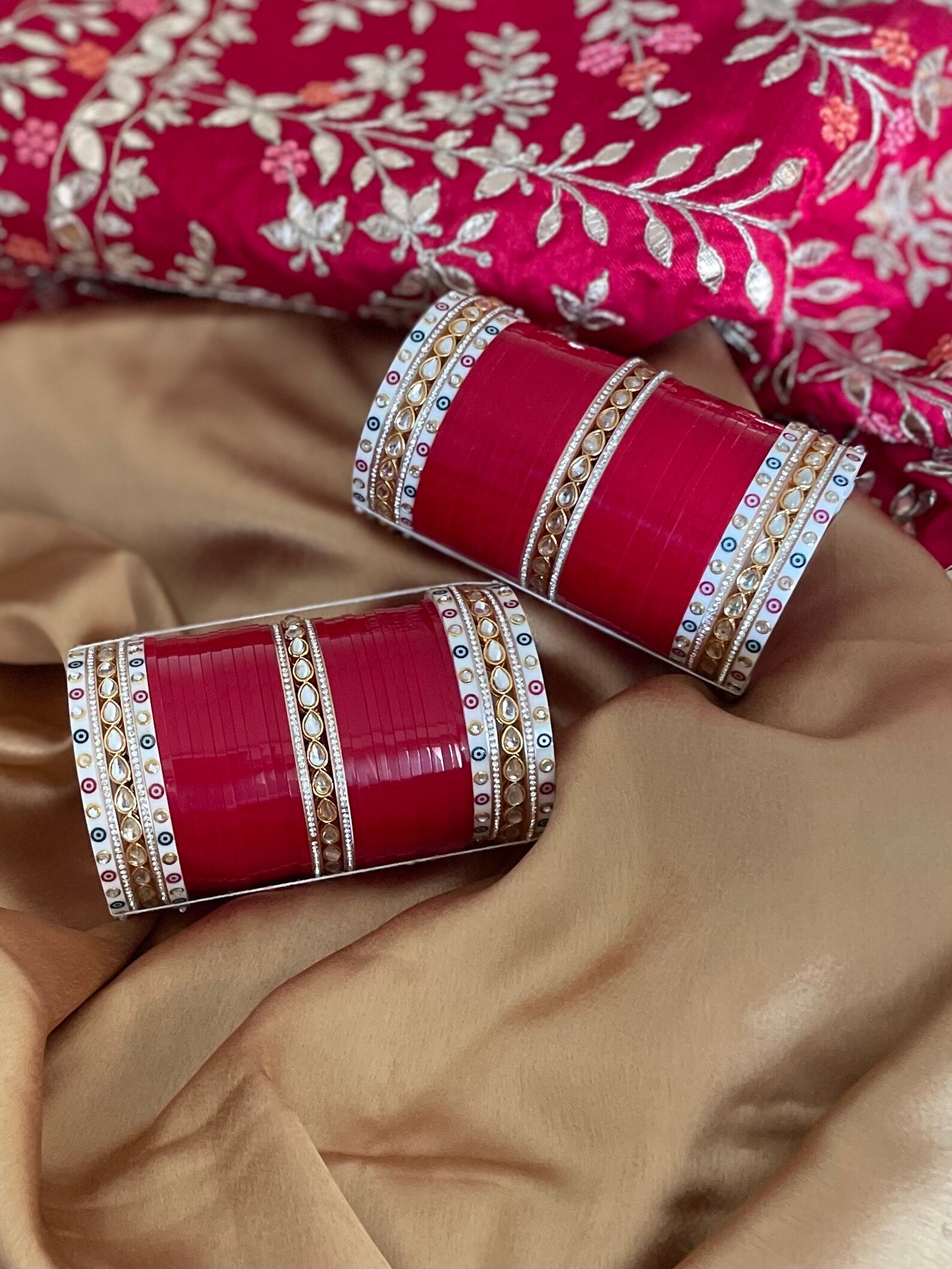 Red Bridal Choora/kundan Bridal Chooda/punjabi Wedding Choora ...