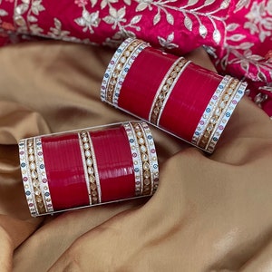 Red Bridal Choora/kundan Bridal Chooda/punjabi Wedding Choora ...