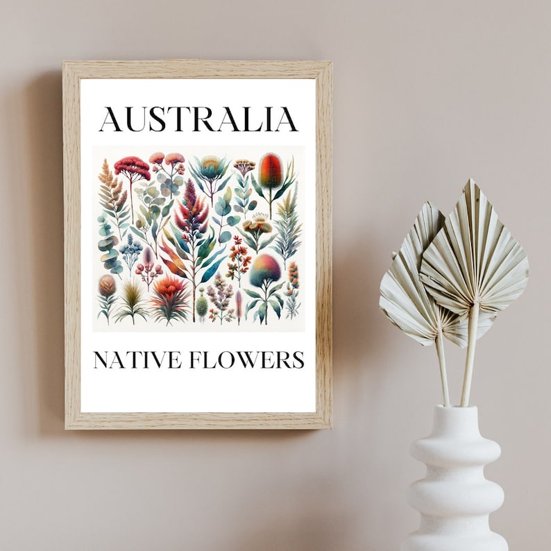 Australian Native Flowers and Plants Botanical Print - Etsy
