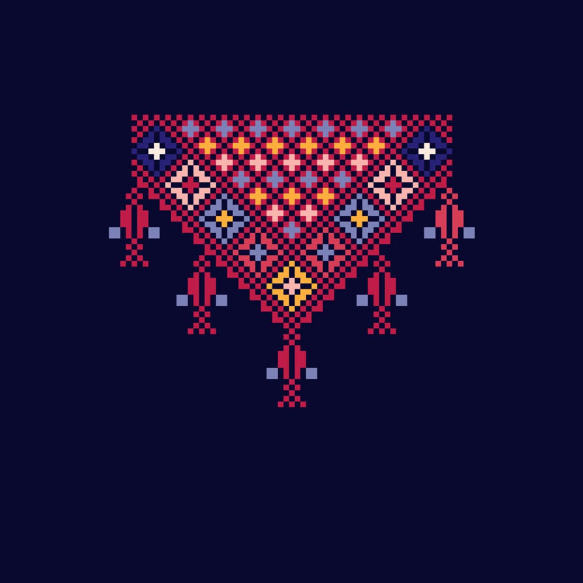 Palestinian Tatreez Chest Panel Pattern for Child | Instant PDF ...