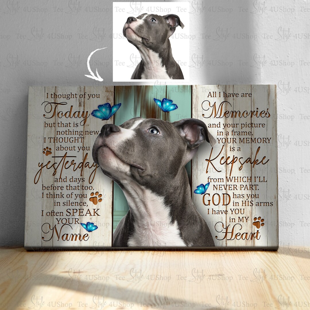 Personalized Your Pitbull Canvas - Pit Bull Wall Art I Thought of You ...