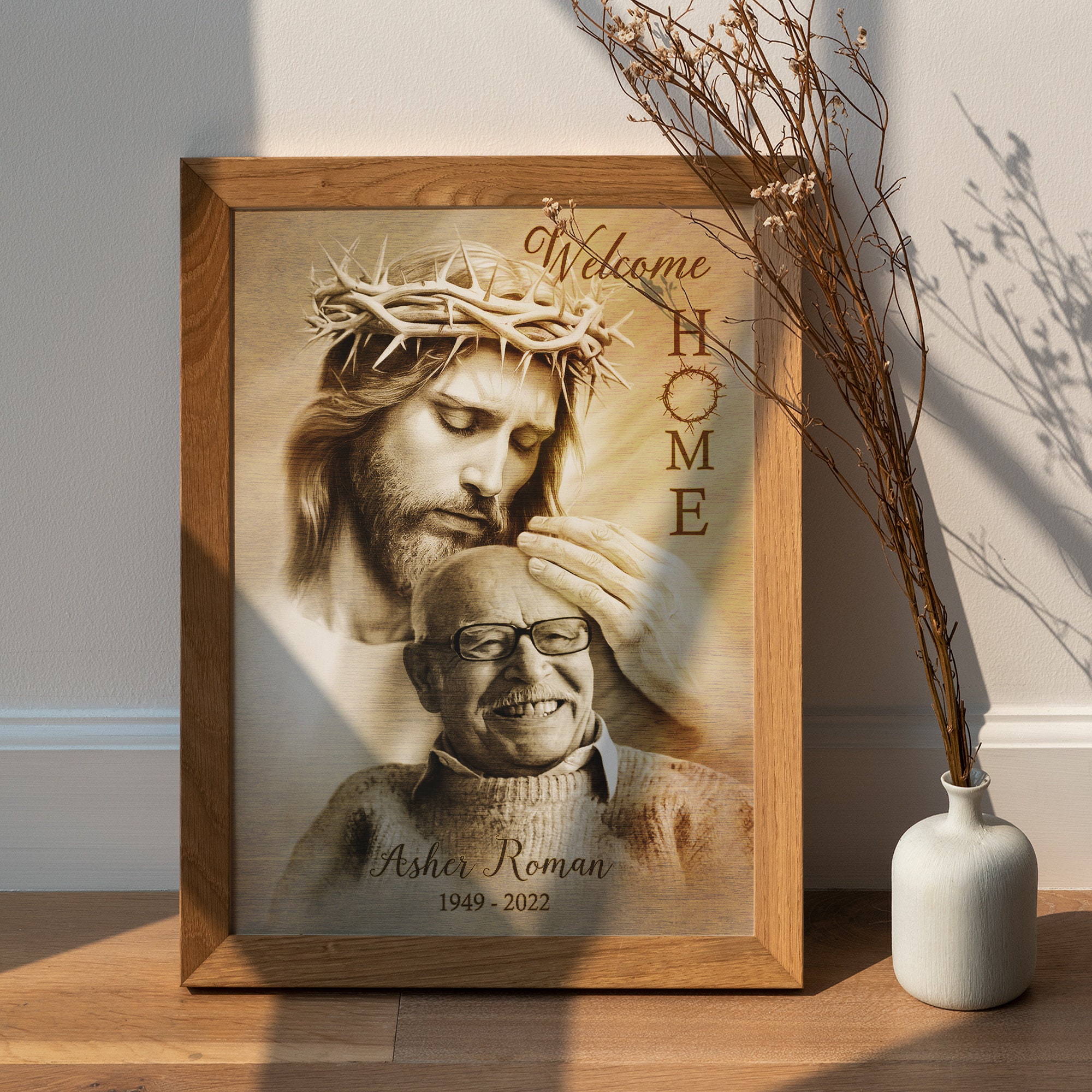 Digital Files Mom Dad Picture Safe in the Arms of Jesus Portrait With ...