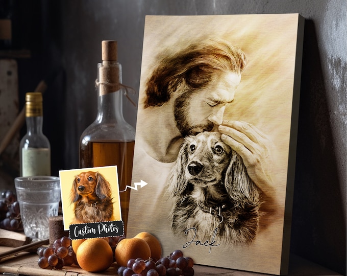Jesus With Dog Painting, DIGITAL Download File, Jesus and Dog, Welcome ...