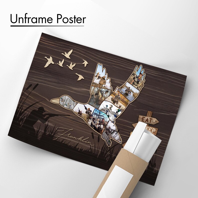 Personalized Duck Hunting Photo Collage Canvas: Hunter Gift, Man Cave ...