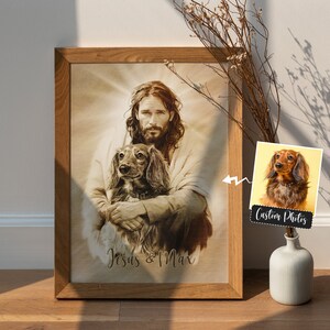 Digital Files - Jesus and Dogs - Personalized Canvas Your Dog Safe in ...