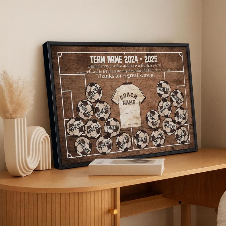 Personalized Soccer Coach Canvas – Team Player Names, Appreciation Gift ...