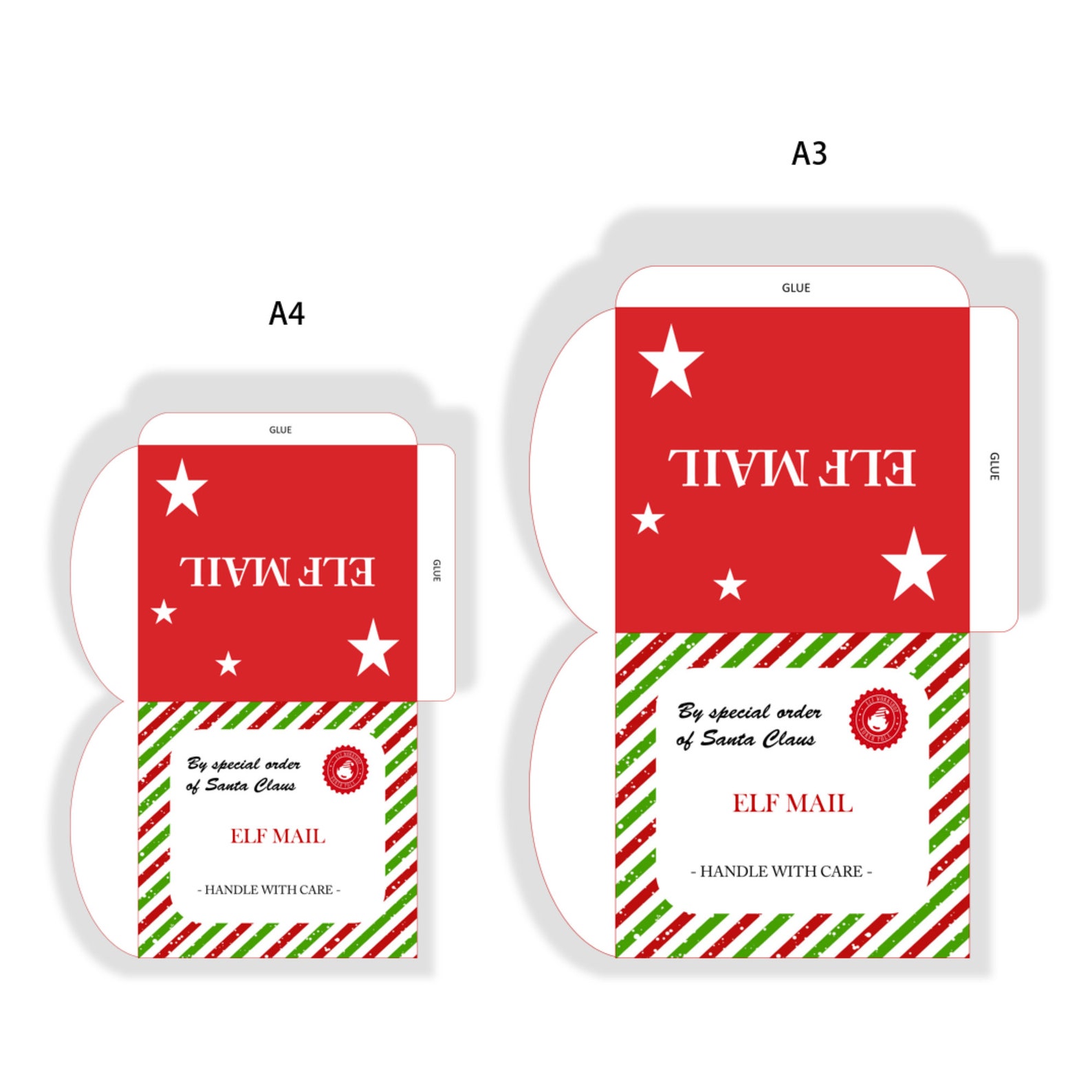 Printable Elf Mail Envelope, Elf on the Shelf Mail, Build Yourself Elf ...