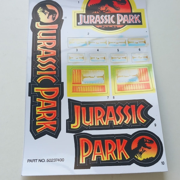 Jurassic Park Vinyl Car Decals - Etsy