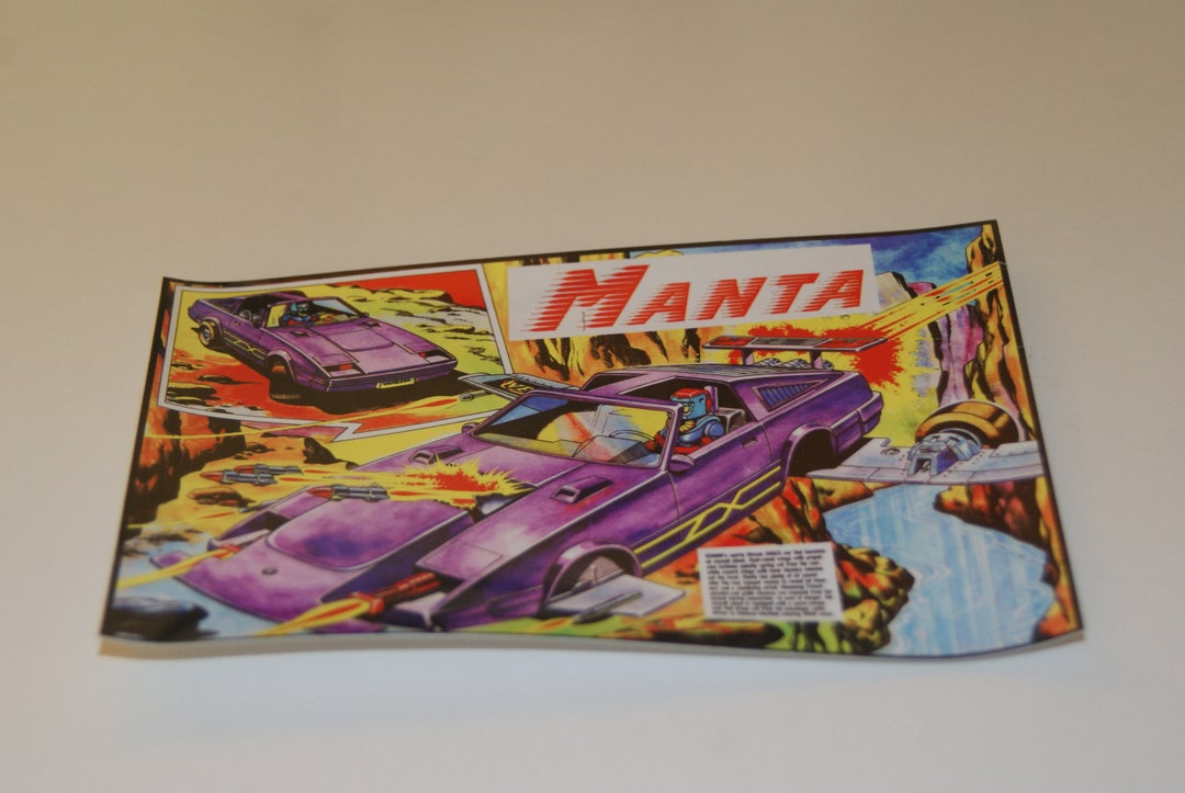 M.A.S.K. Manta Mini Poster 6 X 4 MASK Custom Repro Stickers ...die Cut ...