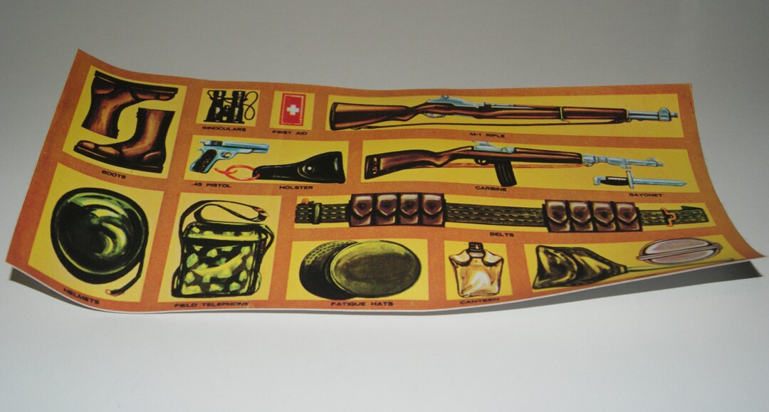 Action Man Kit Locker Box Inlay Custom Repro Replacement Sticker Sheet ...