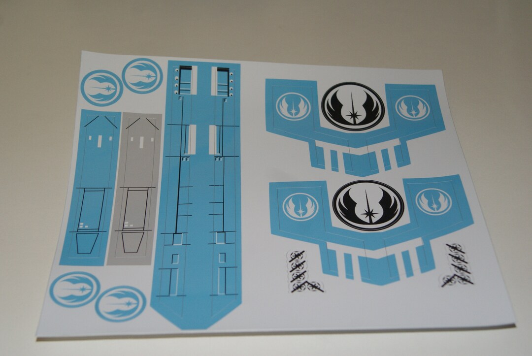 Star Wars X Wing Custom Blue Replacement Stickers/labels/decals on ...