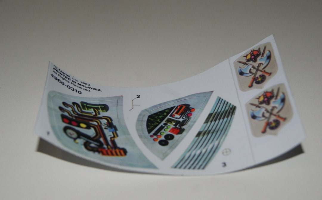 Masters of the Universe Stridor MOTU Replacement Stickers/labels/decals ...