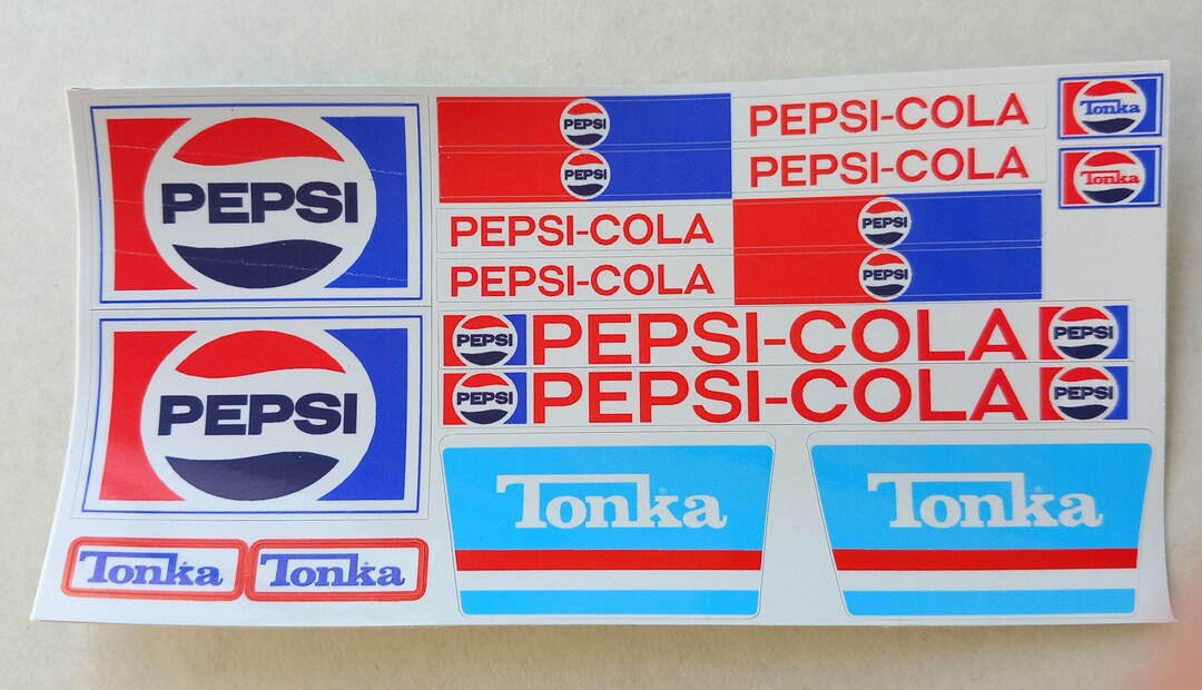 Tonka Pepsi Cola Truck Custom Replacement Stickers/labels/decals on ...