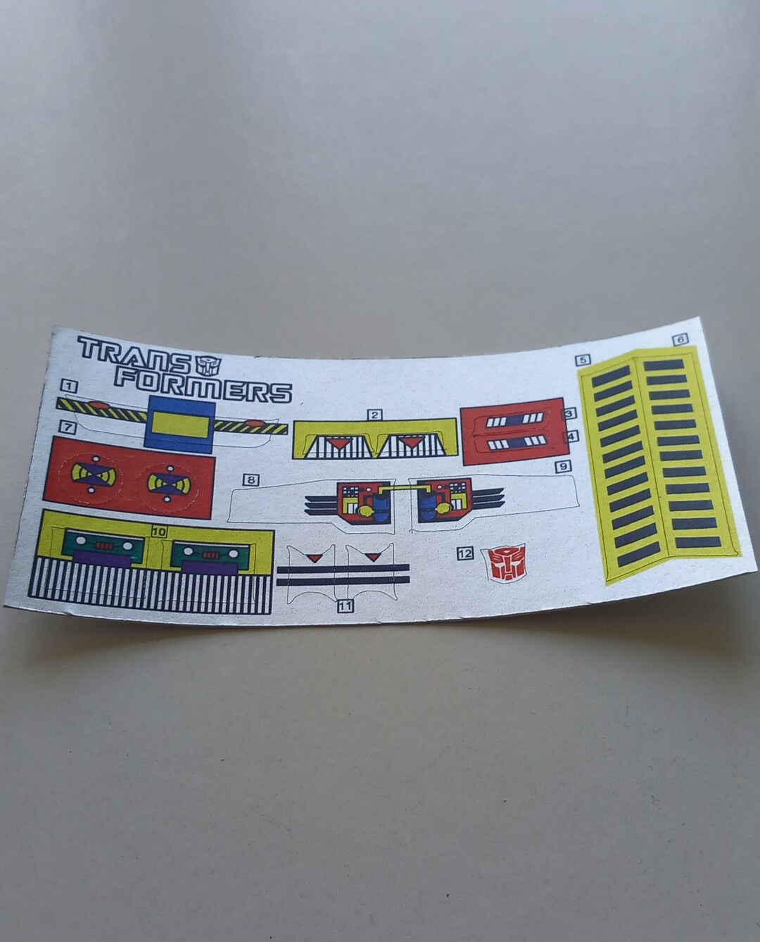 Transformers Autobot Grapple G1 Replacement Stickers/labels/decals DIE ...