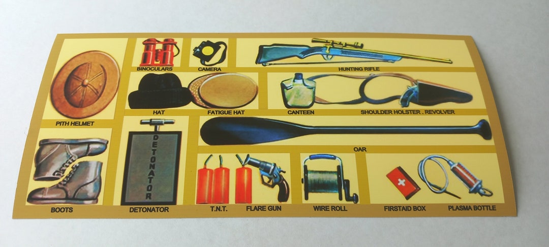 Action Man Kit Locker Box Inlay Custom Repro Replacement Sticker Sheet ...