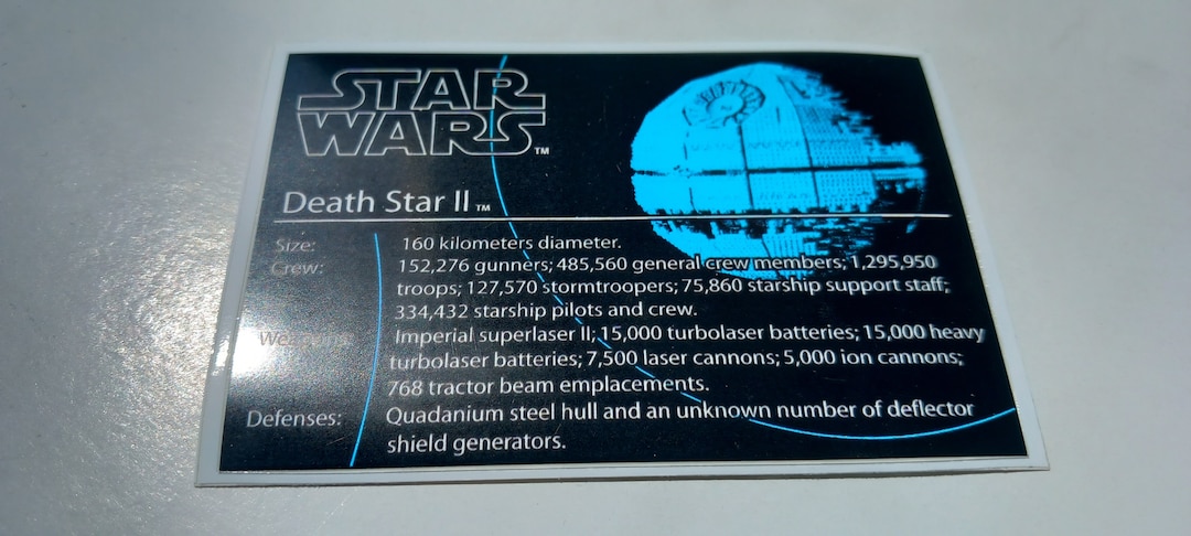 Lego Star Wars Scimitar Sith Infiltrator UCS Custom Sticker/label/decal ...
